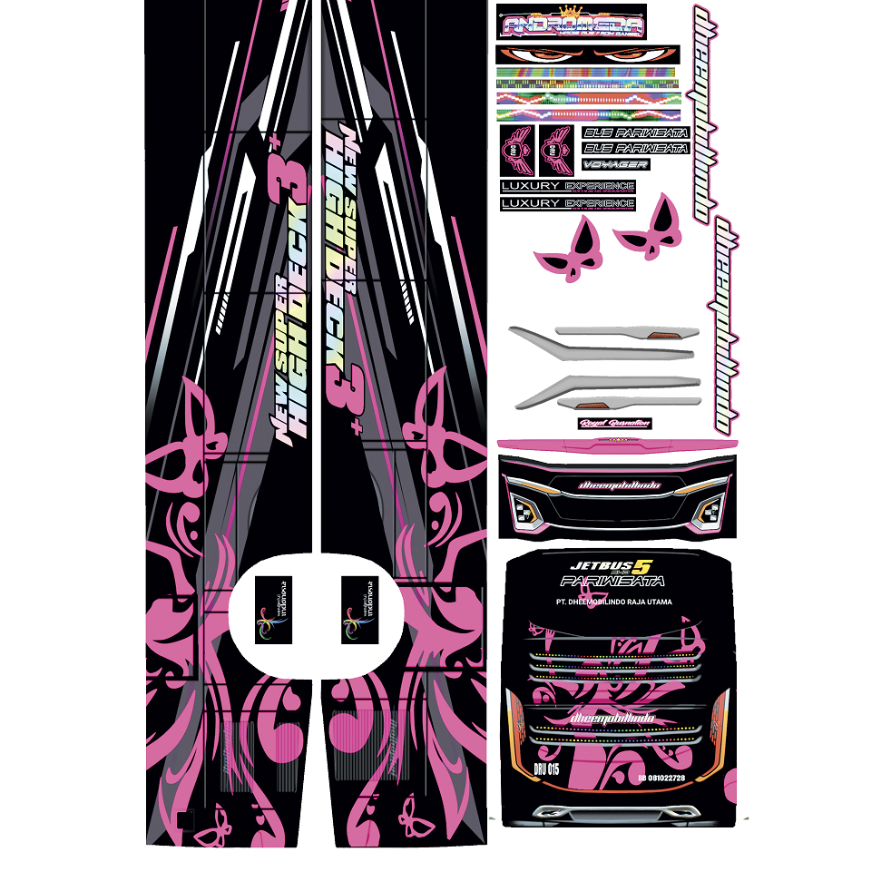 Jual stiker miniatur bis + cutting A4 andromeda JB5 dheemobillindo ...