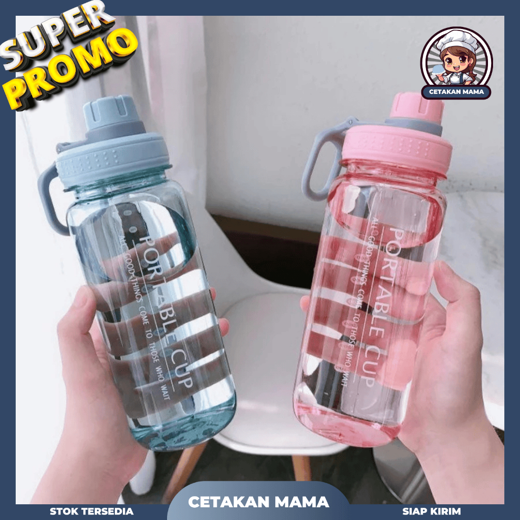 Jual BOTOL MINUM 1000ML / BOTOL OLAHRAGA KANTOR SEKOLAH / BOTOL Portable JUMBO 1 LITER BPA FREE ...