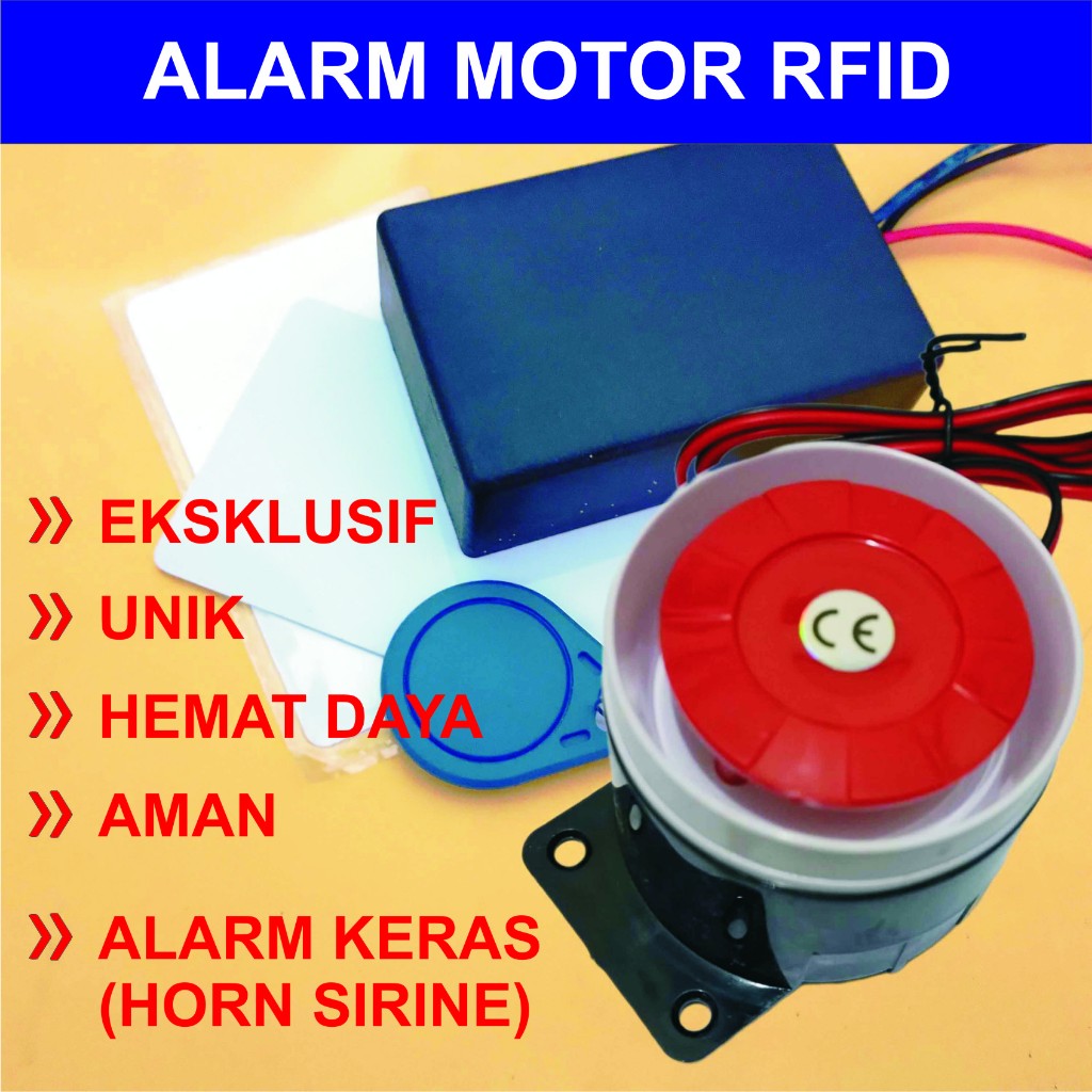 Jual ALARM Motor Kartu RFID / Pengaman Sepeda Motor RFID. ALARM pengaman motor kartu RFID. Hemat ...