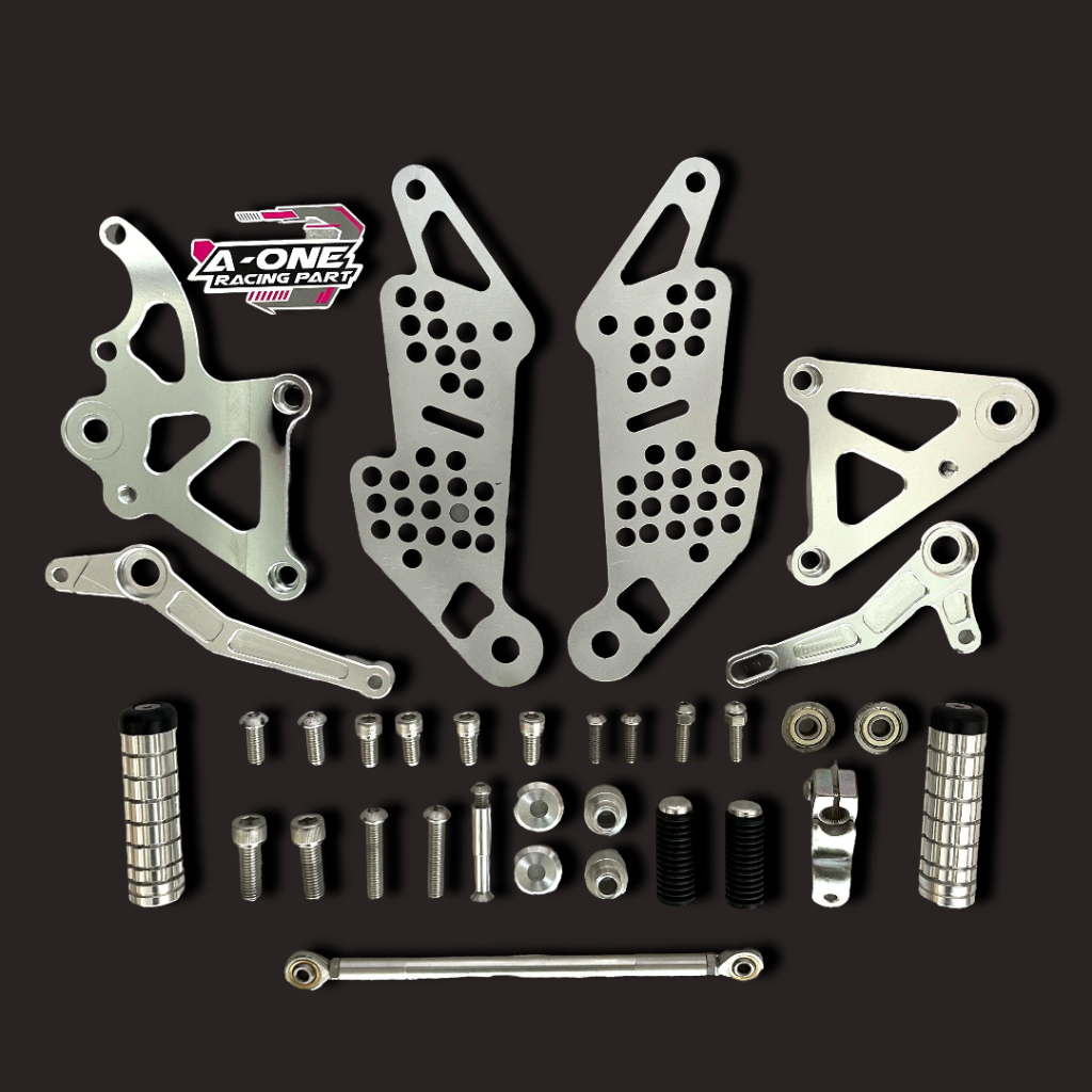 Jual Footstep Underbone V1 A-One PNP MX King Alumunium Set Breket Besi ...