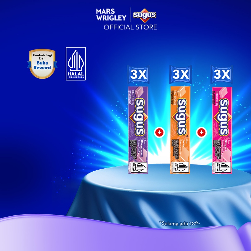 Jual Sugus Stick Mix Flavor 9x30g Blackcurrant Strawberry Orange Chewy ...