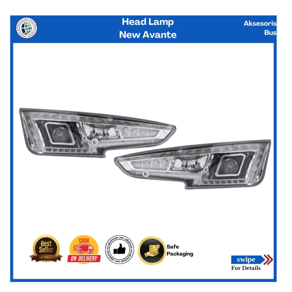 Jual Head Lampu Bus New Avante/Lampu Depan Utama Bus Laksana | Shopee ...