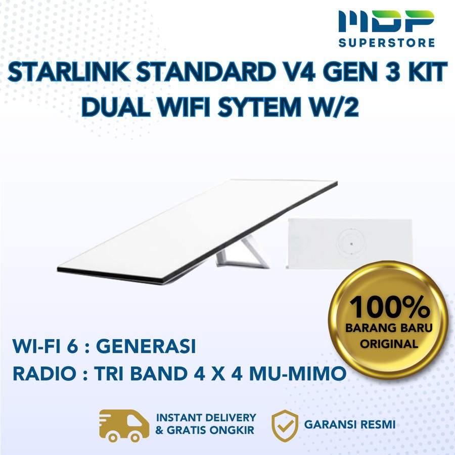 Jual STARLINK STANDARD V4 KIT DUAL WIFI SYTEM W/2 LAN PORT RJ45 ...