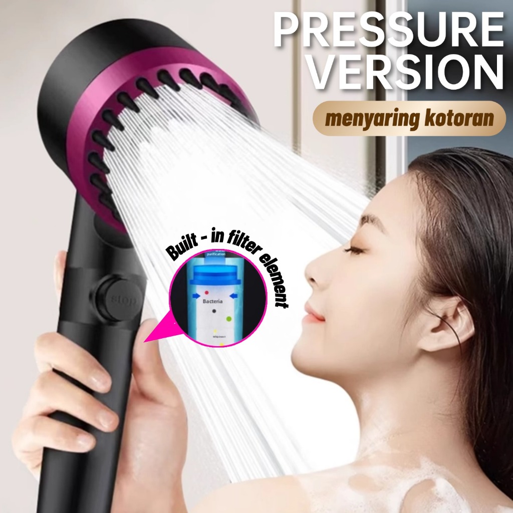 Jual TSONG Shower Set Handshower Mandi Hand Premium Shower Filter Kit Massage Shower Head 3 Mode ...