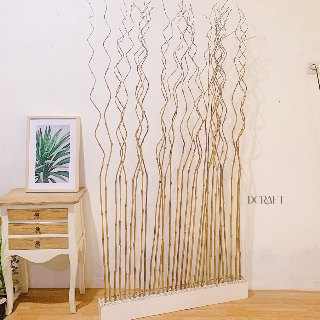 Jual Pembatas Ruangan Bambu Natural / Partisi Bambu / Sekat Ruangan ...