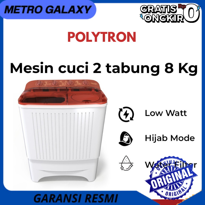 Jual MESIN CUCI POLYTRON 7KG 8KG 9KG PWM-7072 8072 9072 GARANSI RESMI | Shopee Indonesia