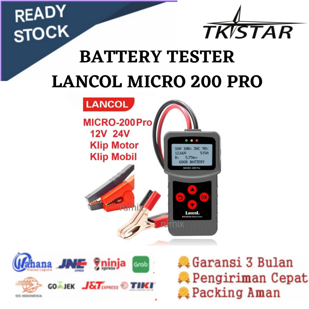 Jual Digital Battery Tester Lancol Alat Test Aki Micro-200 Pro Motor ...