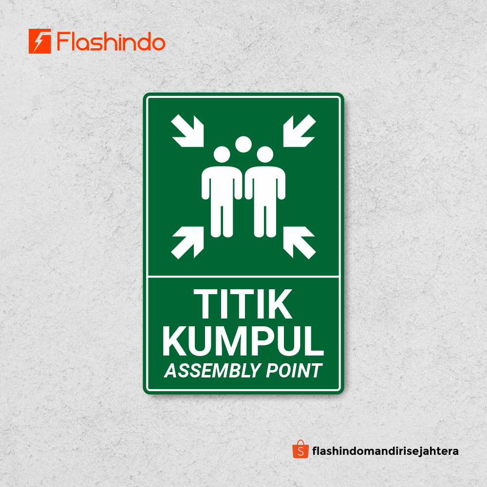 Jual Signboard / Sign Papan Tulisan Akrilik K3 Titik Kumpul / Assembly ...