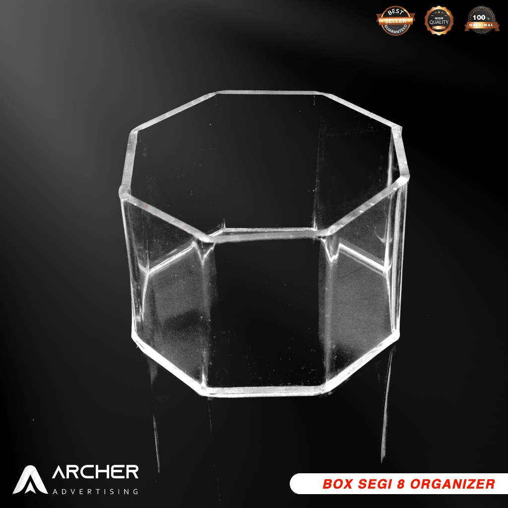 Jual BOX SEGI 8 AKRILIK TANPA TUTUP AKRILIK 2MM | Shopee Indonesia
