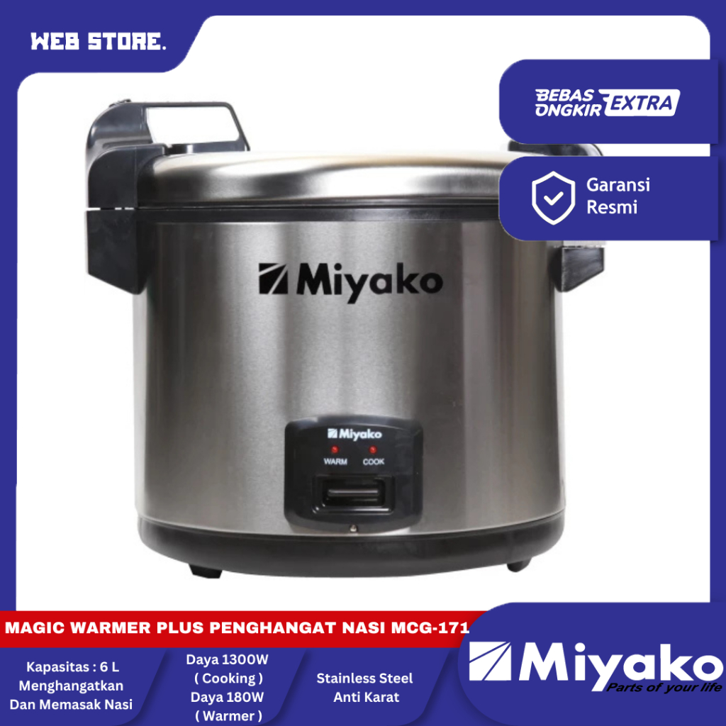Jual Magic Com Jumbo Rice Cooker Penanak Nasi 6 Liter Stainless Steel ...