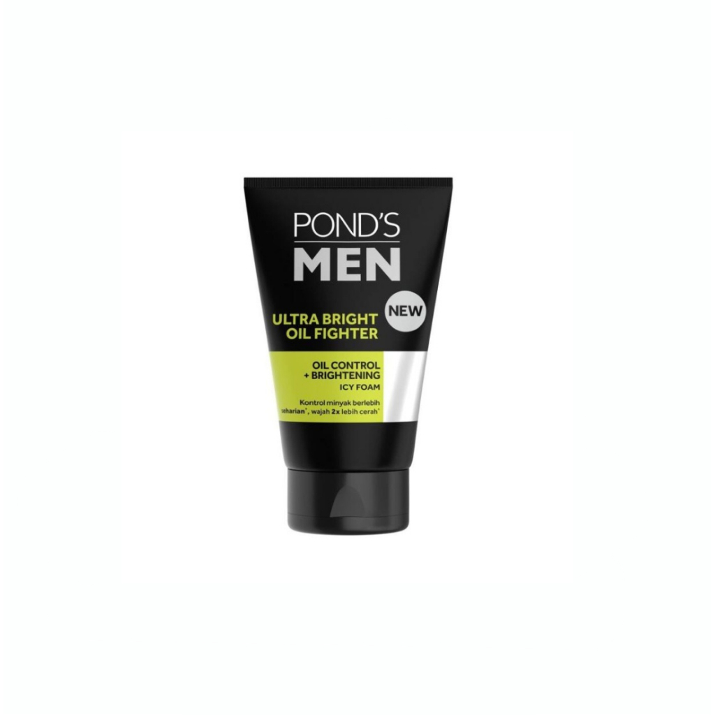 Jual Ponds Men Ultra Bright Oil Fighter Facial Foam 100G | Shopee Indonesia