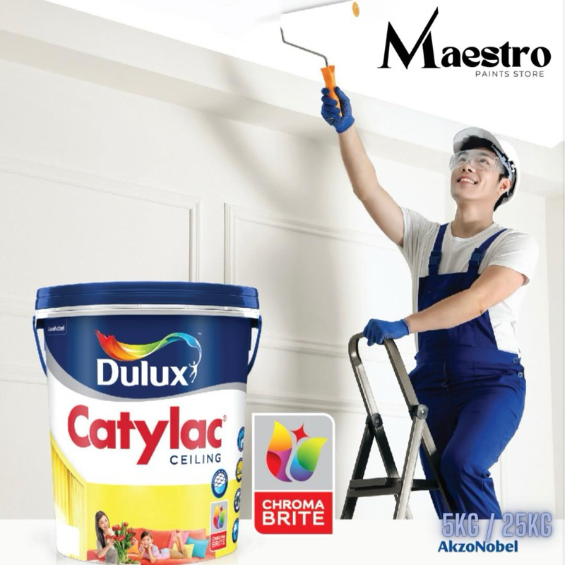 Jual CAT DULUX CATYLAC CEILING 25 KG WHITE MATT | Shopee Indonesia