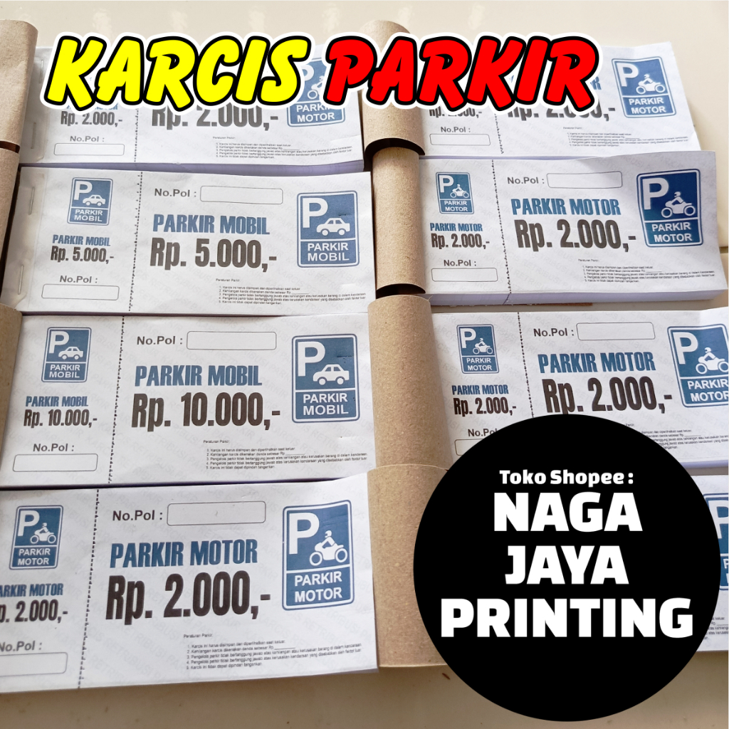 Jual KARCIS PARKIR MOTOR MOBIL BUS | Shopee Indonesia