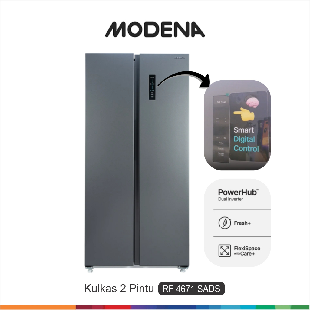 Jual Lemari Es MODENA RF 4671 SADS Refrigerator Side by Side Kulkas 2 ...