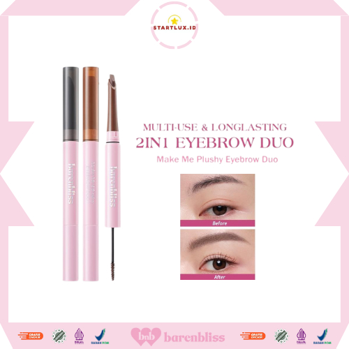 Jual BNB barenbliss Make Me Plushy Eyebrow Duo | 2-in-1 Pensil Alis & Browcara, 24H Tahan Lama ...