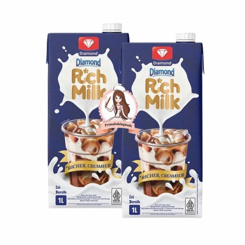 Jual Diamond UHT Rich Milk 1 Liter / Susu Diamond Milk 1 Liter | Shopee ...