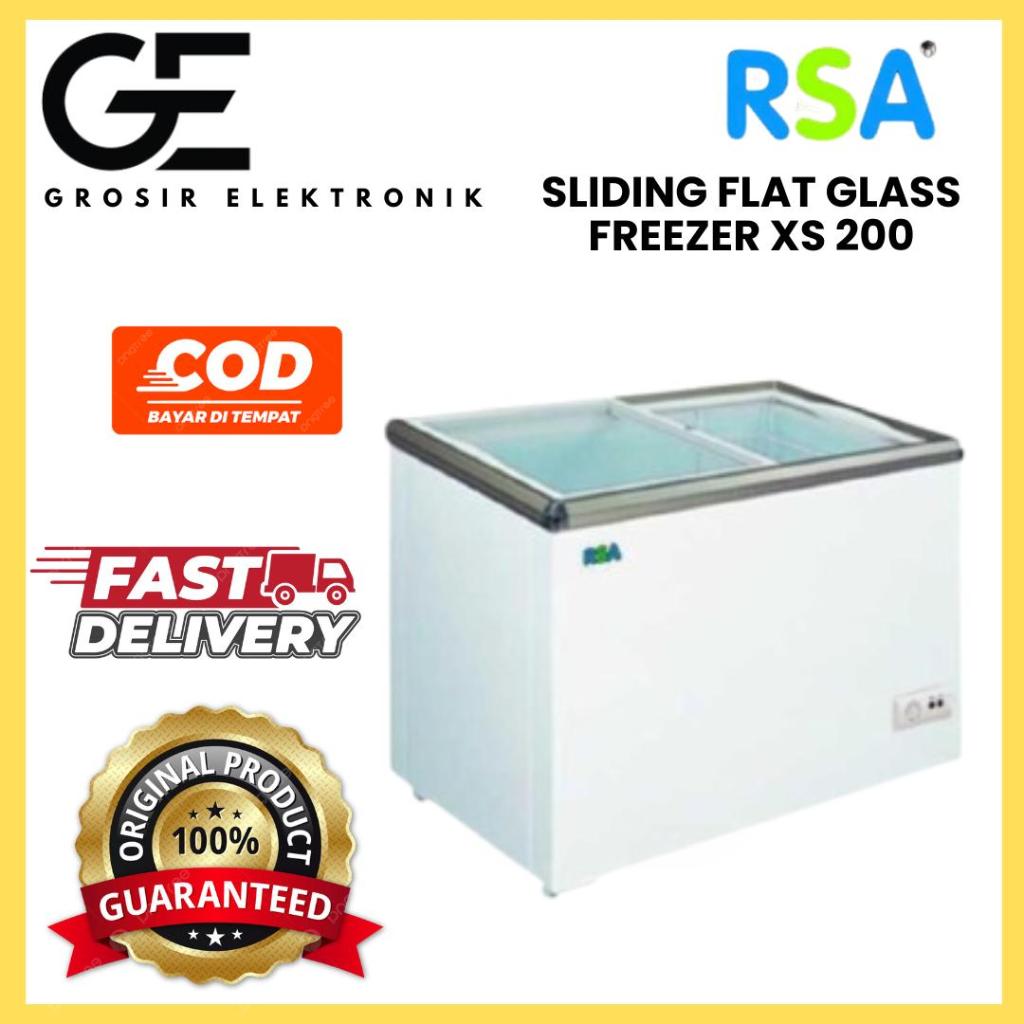 Jual RSA Sliding Flat Glass Freezer XS-200 / XS200 kaca datar 171 liter ...