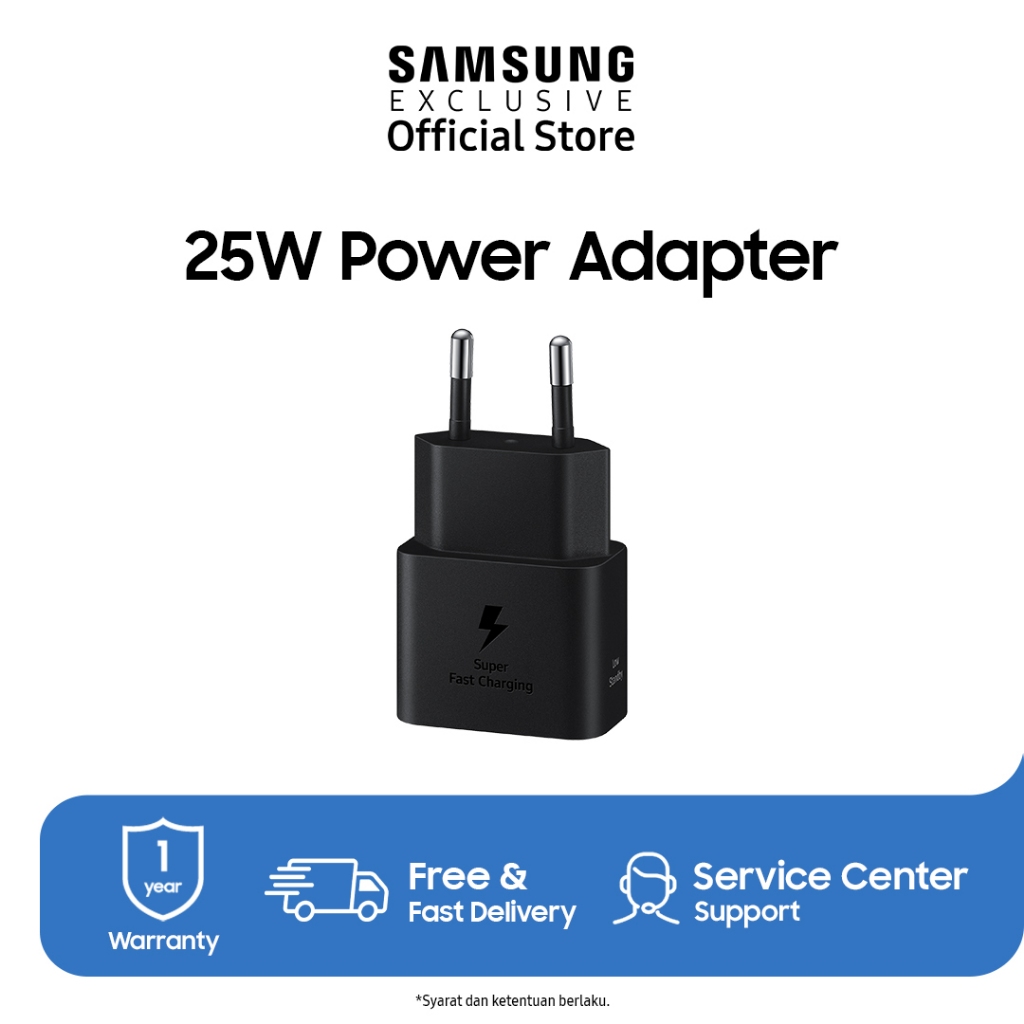 Jual Samsung Power Adapter 25W ( Adapter Only ) - Hitam | Shopee Indonesia