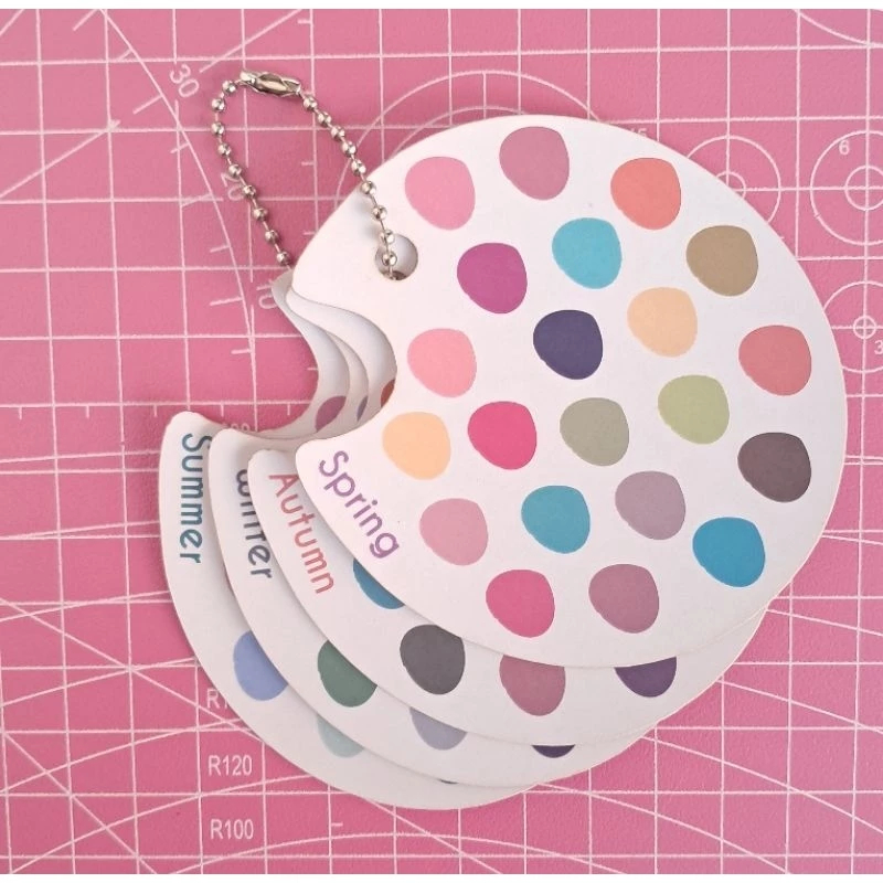 Jual Panduan Warna Personal Color Keychain 20 Warna | 4 LEMBAR KERTAS 4 ...