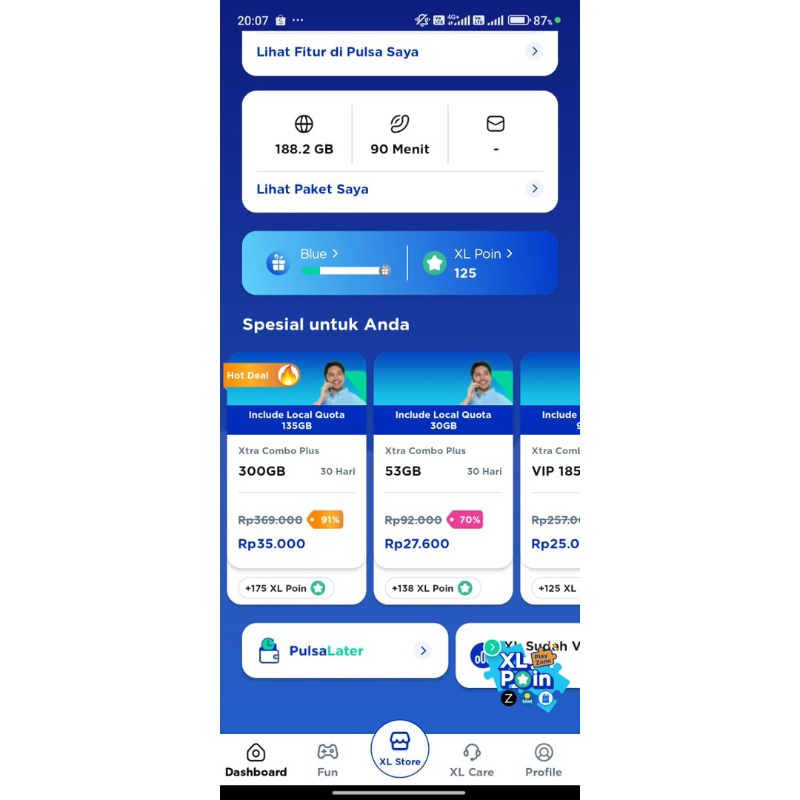 Jual KARTU PERDANA XL COMBO VIP PLUS DISKON 90% 185gb 25k/bulan | Shopee Indonesia