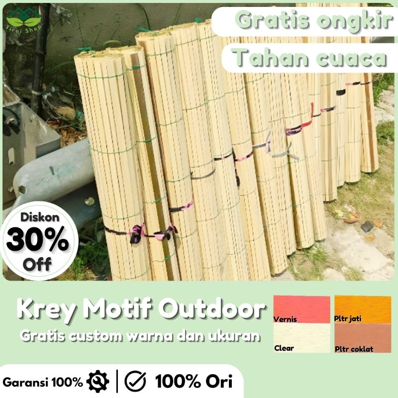 Jual Tirai Krey Bambu Sawit Untuk Jendela & Pintu Model Minimalis Harga Terjangkau | Shopee ...