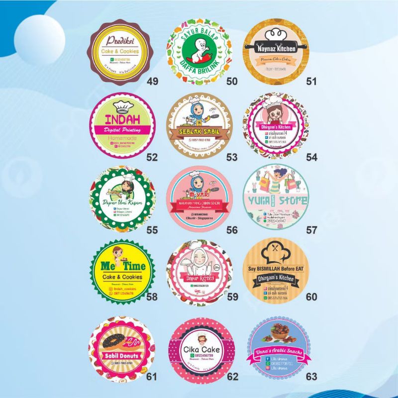 Jual Stiker Logo Custom Waterproof | Desain Bebas Sesuai Permintaan ...