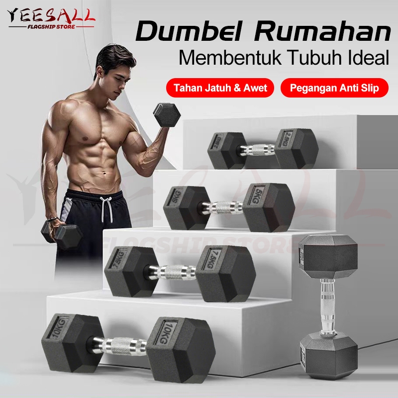 Jual Sport Dumbbell Set Alat Olahraga Beban Angkat Besi/2.5KG/5KG/7.5KG/10KG/12.5KG/15KG Sport ...