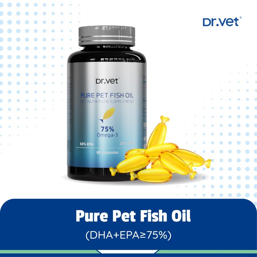 Jual Dr.Vet Pure Pet Fish Oil (DHA+EPA≥75%) - 80 Capsules | Shopee Indonesia