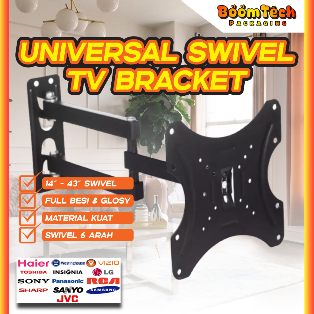 Jual BRACKET SWIVEL TV LED 14 17 19 20 22 24 27 32 40 43 Inch Universal ...