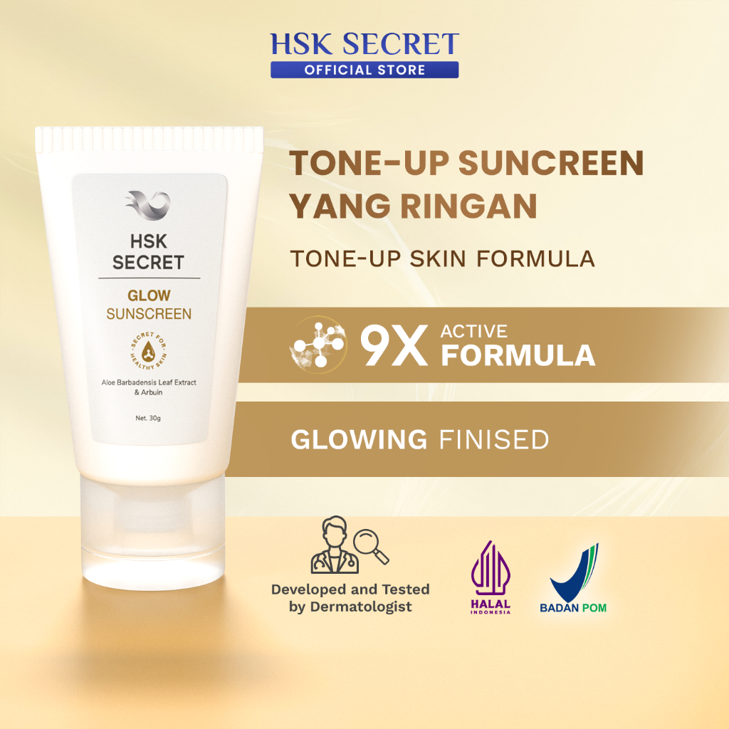 Jual HSK Secret Glow Sunscreen SPF 30 PA+++ | Melindungi dari Sinar UVA ...