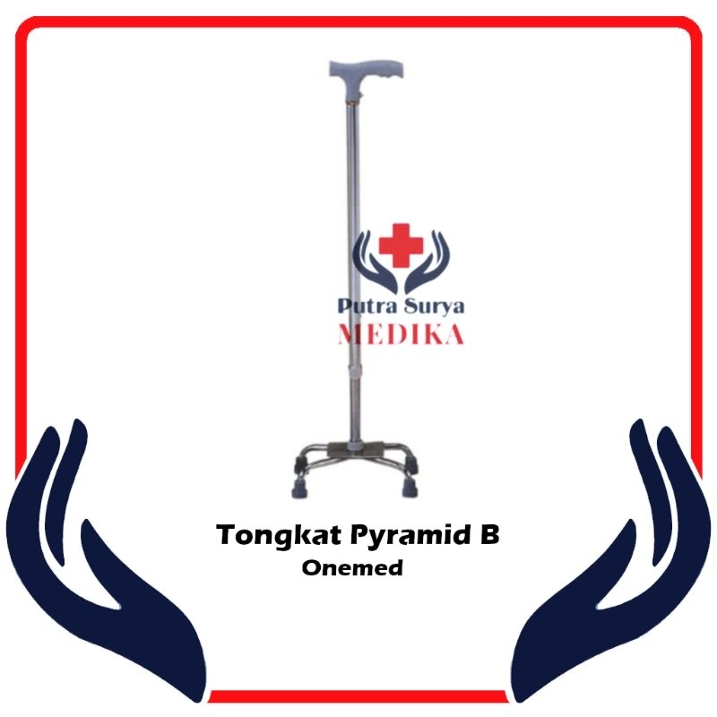 Jual Tongkat Kaki | Tongkat Jalan Orang Tua Lansia | Alat Bantu Jalan Pyramid OneMed | Shopee ...