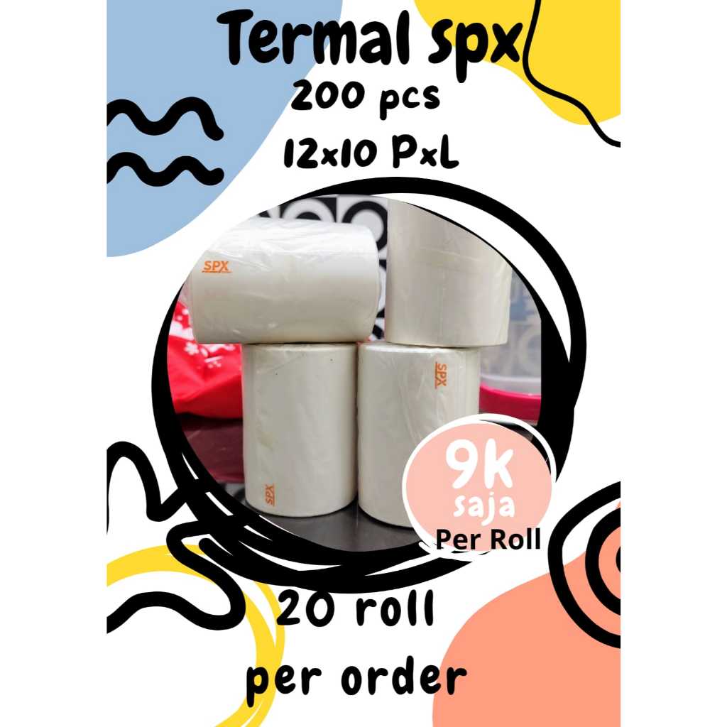 Jual Kertas Thermal SPX Label Barcode 100 x 120 mm isi 250 Lembar Sticker Label Pengiriman ...