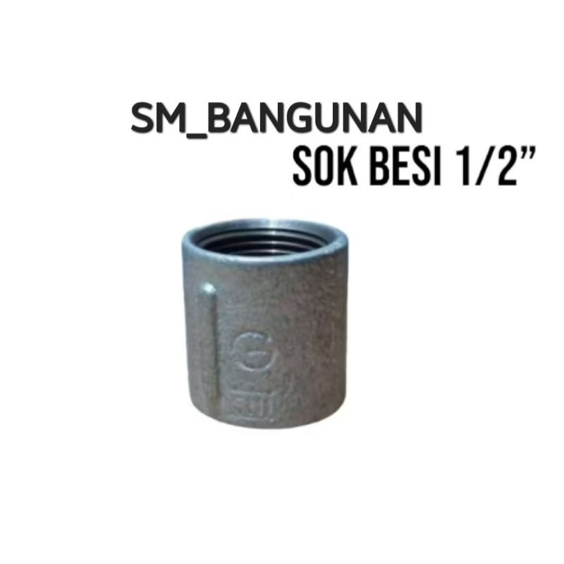 Jual Socket Galvanis Besi 1/2” drat dalam BSPT (G) Sock Sok Soket 1/2 ...