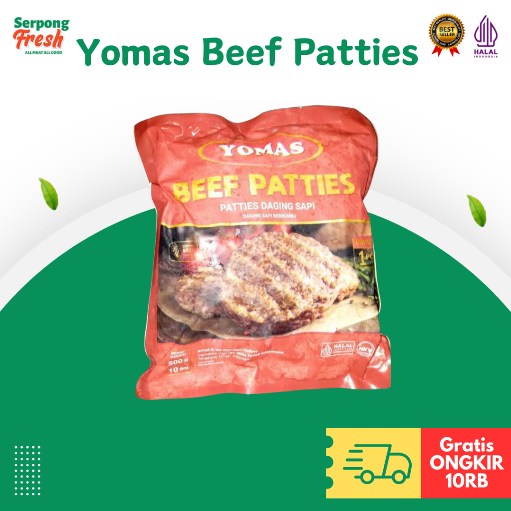 Jual Yomas Beef Patties 500gr Daging Sapi Burger Frozen | Shopee Indonesia