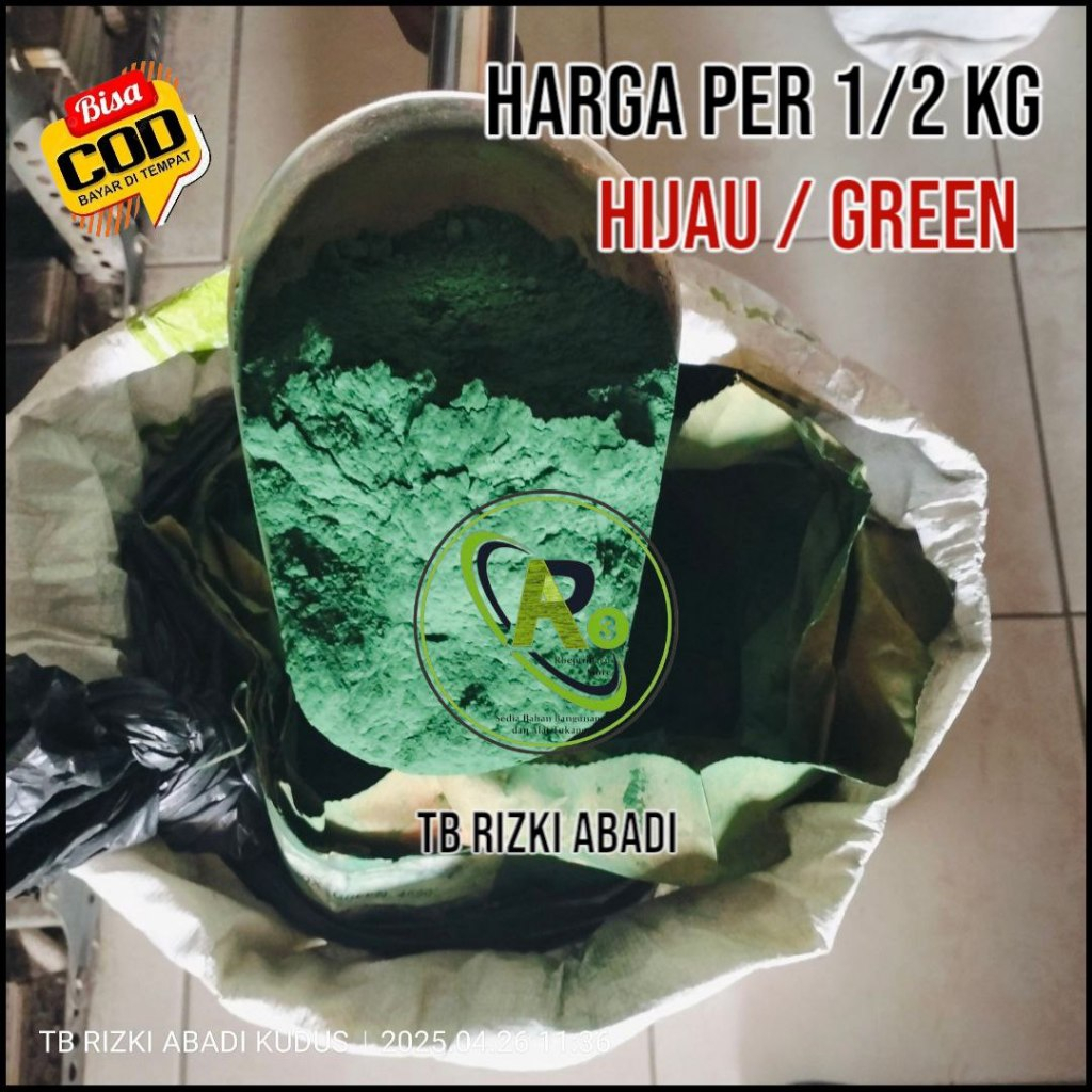 Jual RIZKI ABADI - Oker Verf Oyan SYNOX Pewarna HIJAU / Pigment Iron ...