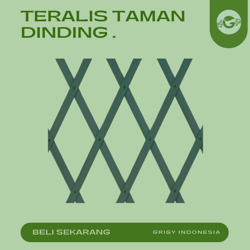 Jual TERALIS TAMAN DINDING WARNA HIJAU UKURAN 0,5M X 1,5M | Shopee ...