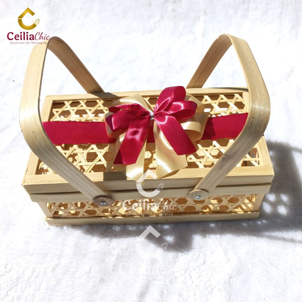 Jual Rantang Persegi Panjang 30x16cm Box Hampers Packaging Kue Anyaman ...