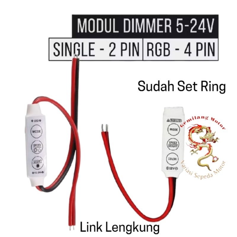 Jual Modul lampu controller control LED 3 dimmer strobo 12 volt - 24 ...