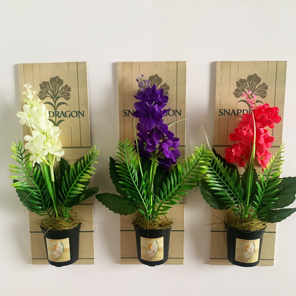 Jual Snapdragon Bunga Artificial Hiasan Dinding Papan Motif Kayu ...