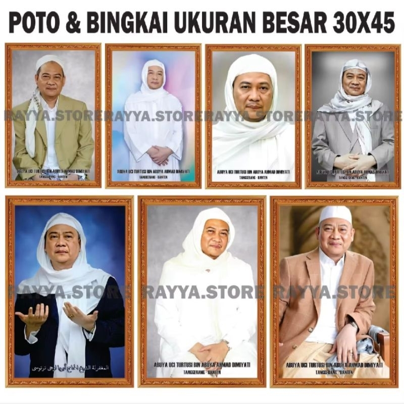 Jual Poster habaib dan ulama Abuya Uci Turtusi, foto+bingkai Poster ...