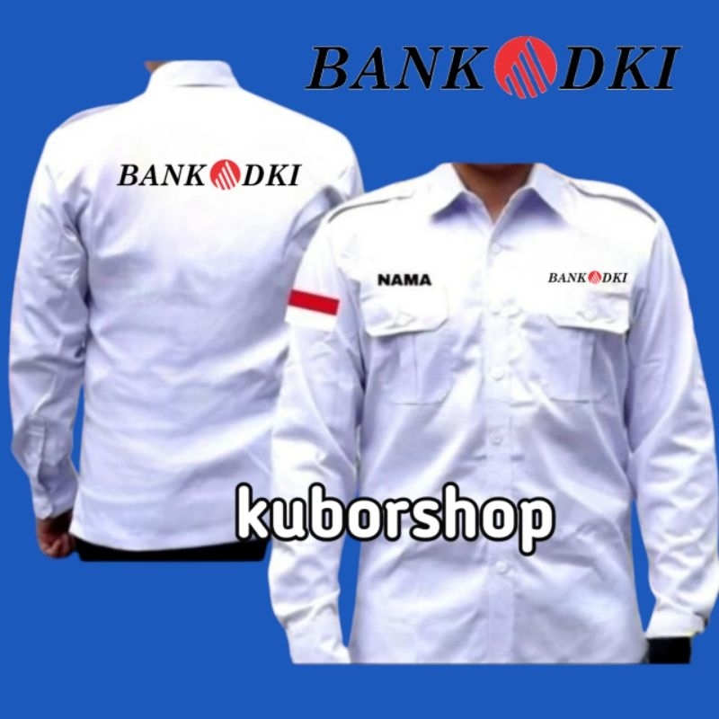 Jual kemeja kerja bank dki baju bank dki seragam ketja bank dki full ...