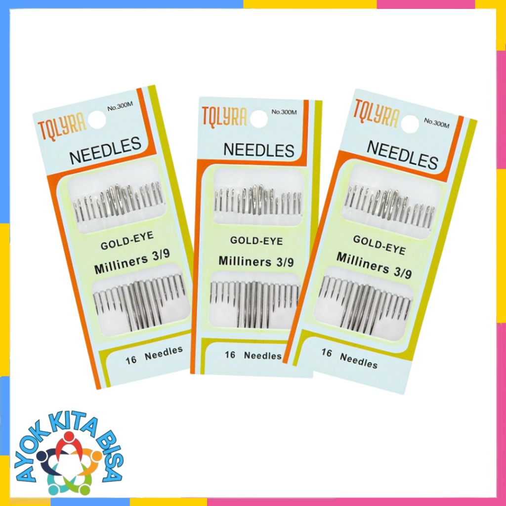 Jual AKB - Jarum Jahit Tangan isi 16pcs Jarum Benang Jahit Manual jarum ...