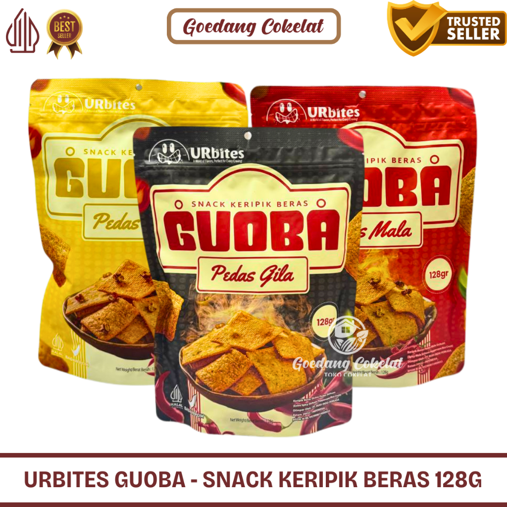 Jual URbites GUOBA Snack Rice Crackers Keripik Beras Rasa Pedas Mala ...