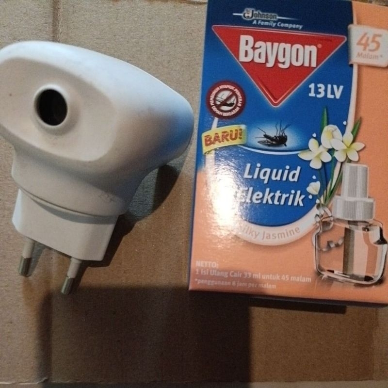 Jual baygon liquid elektrik refill jasmine 33ml ( BONUS COLOKAN atau ADAPTER) & Baygon bakar ...