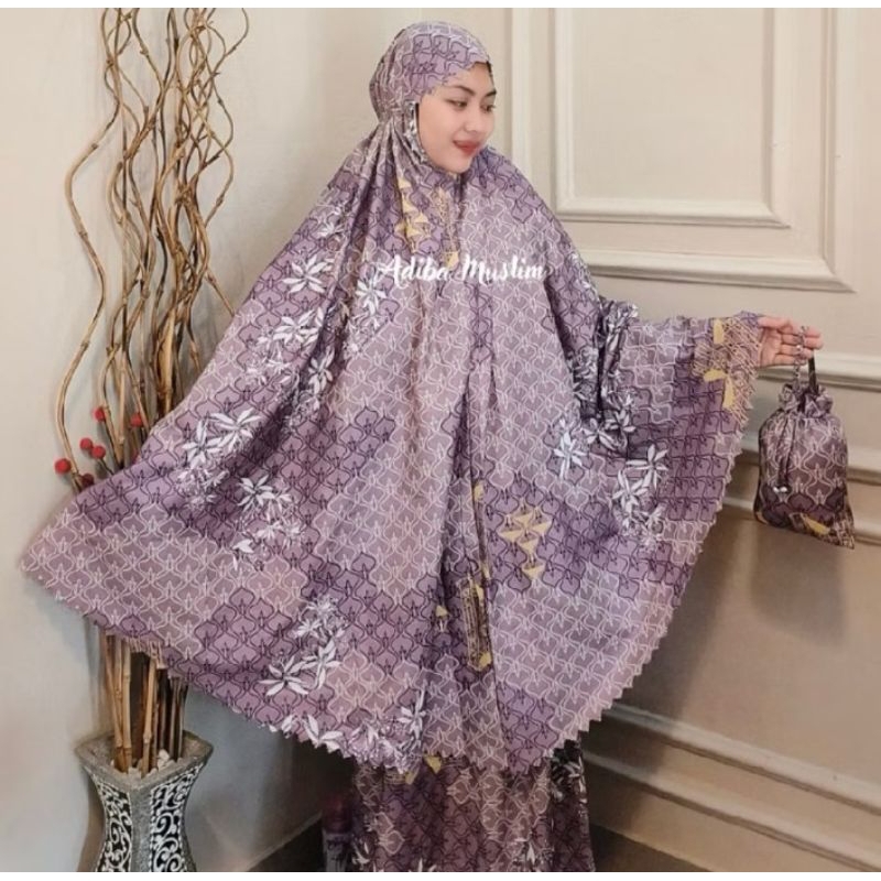 Jual Mukena Traveling Terbaru Mini Pouc 2in1 Laser Cut Motif Bahan ...