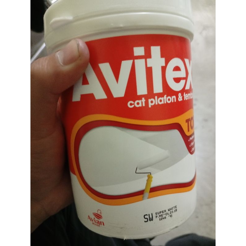 Jual Cat tembok Avitex cat plafon dinding cat interior putih avitex ...