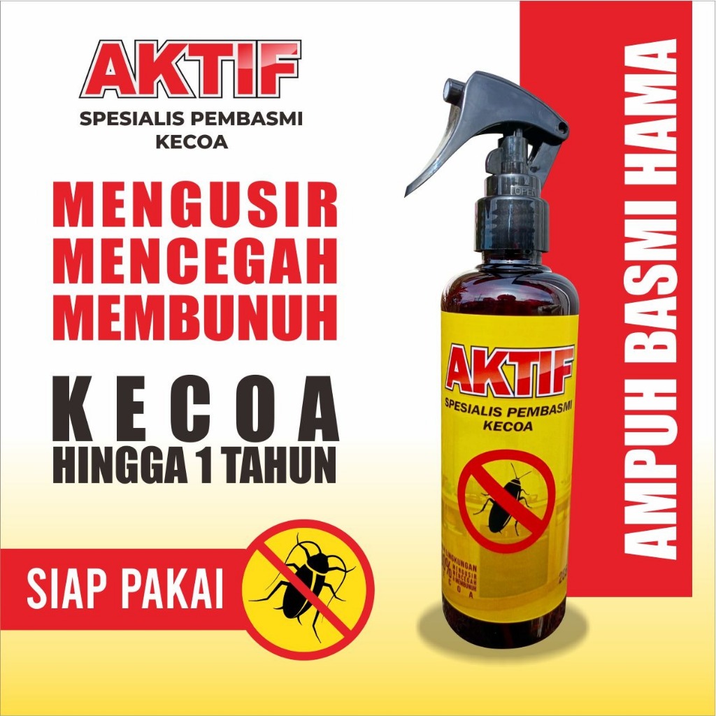Jual Aktif Anti Kecoa Obat Pengusir Kecoa Spray Racun Pembasmi Kecoa ...