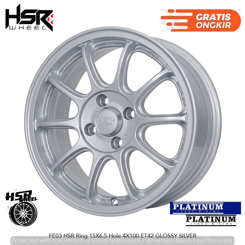 Jual VELG MOBIL HSR R15 FE03 PCD 4X100 UNTUK AGYA SIGRA AYLA VIOS ...