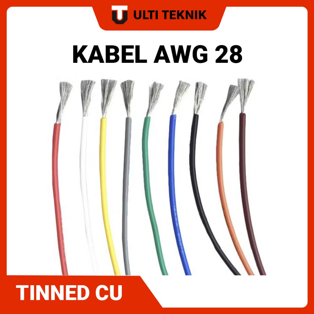 Jual Kabel AWG 28 Serabut Putih | Silver Tinned Cooper - Harga per meter | Shopee Indonesia