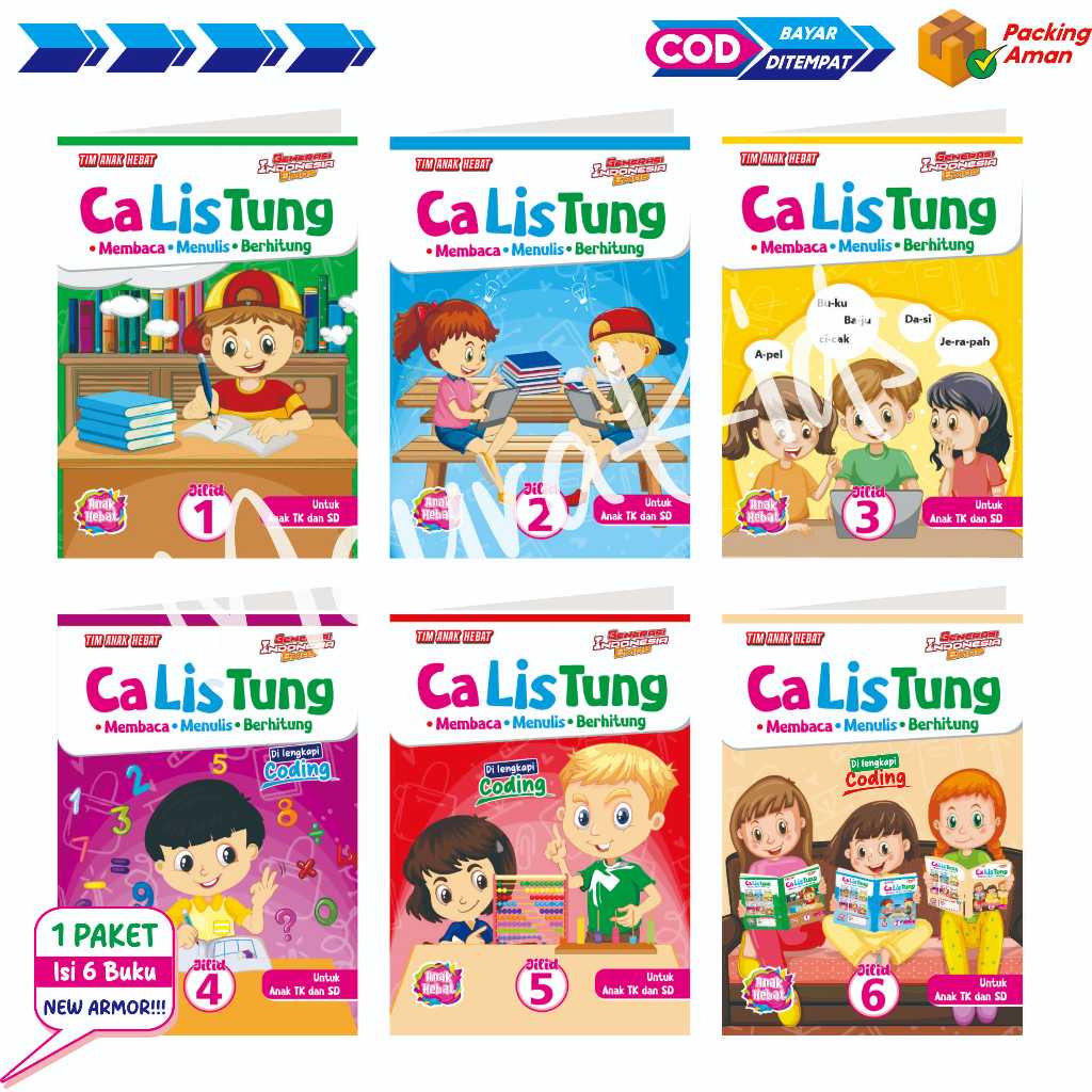 Jual BUKU CALISTUNG 1 SAMPAI 6 DILENGKAPI CODING untuk PAUD TK SD ...